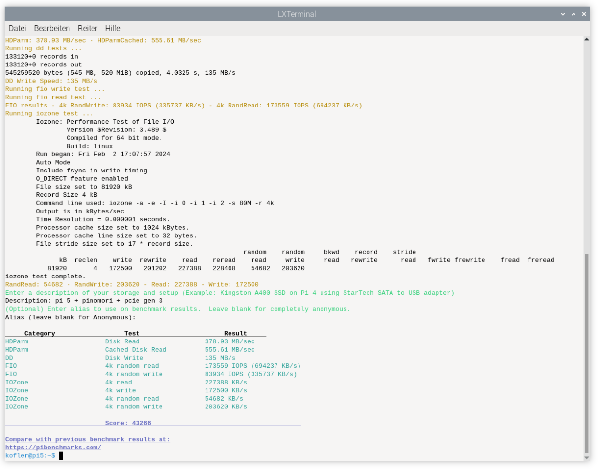 Raspberry Pi 5 mit PCIe-SSD | kofler.info