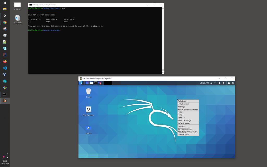 Kali Linux unter Windows (WSL2) im Grafikmodus | kofler.info