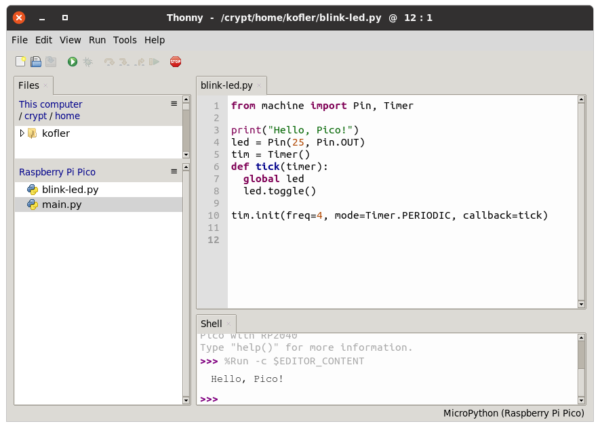 Raspberry Pi Pico: MicroPython-Programmierung | kofler.info