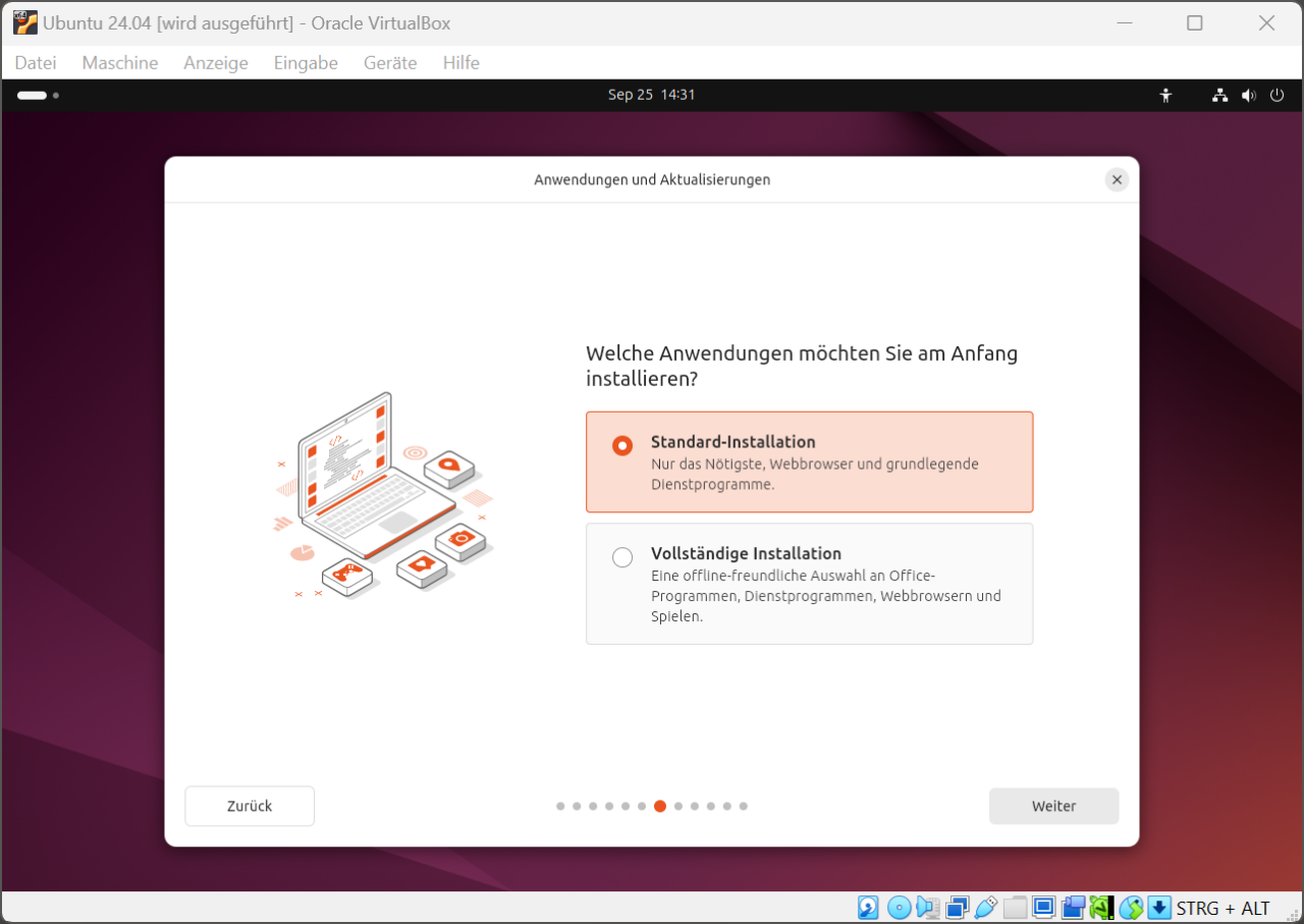 Ubuntu 24.04 in VirtualBox ausführen | kofler.info