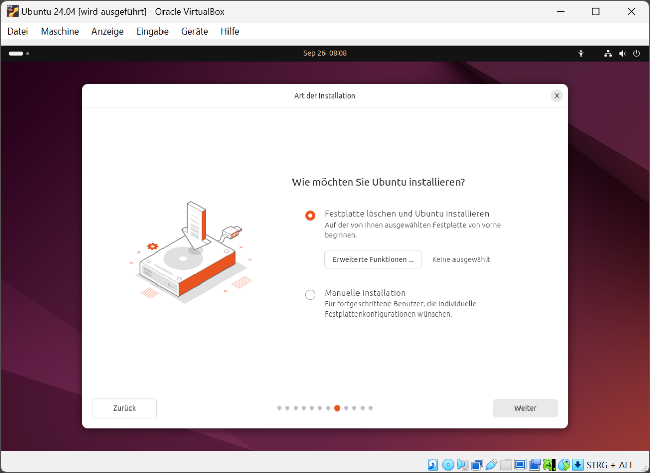 Ubuntu 24.04 in VirtualBox ausführen | kofler.info