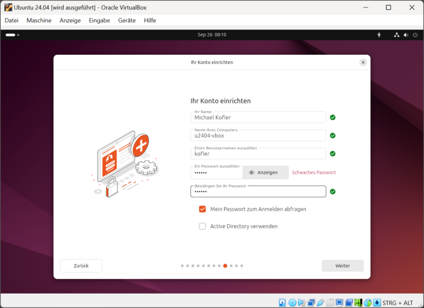 Ubuntu 24.04 in VirtualBox ausführen | kofler.info