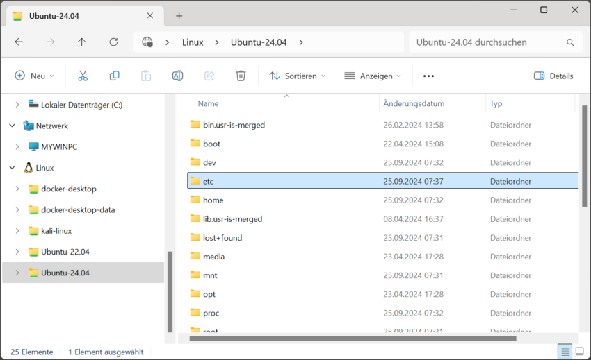 Ubuntu 24.04 im Windows Subsystem for Linux (WSL) | kofler.info