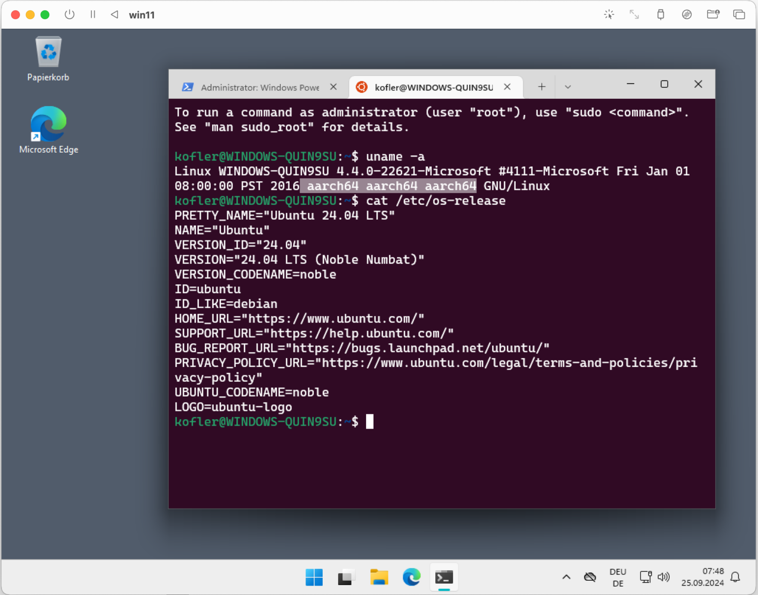 Ubuntu 24.04 im Windows Subsystem for Linux (WSL) | kofler.info